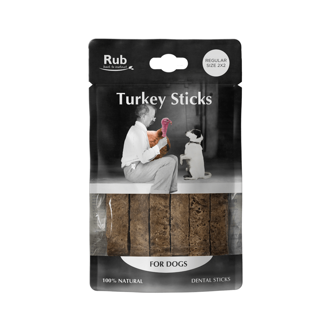 Premio Rub Stick Dental de Pavo para Perros 100g - Regular Size 2x2 ...
